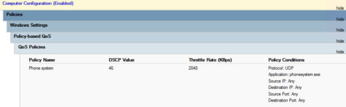 QoS (DSCP) settings are not applying on Citrix or RDS - Dennis Span